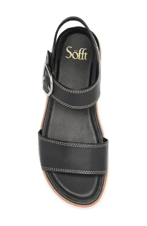 SOFFT Gweneth Ankle Strap Platform Sandal - Black