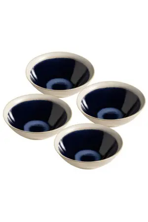 ZSA ZSA ZSU Leiria Stoneware Bowl 6" Set Of 4 - Blue