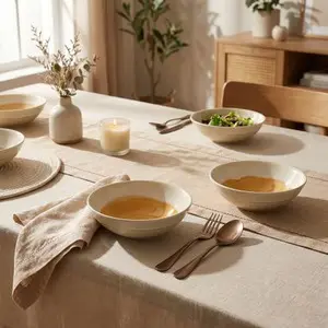 ZSA ZSA ZSU Leiria Stoneware Bowl 6" Set Of 4