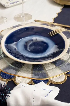 ZSA ZSA ZSU Leiria Stoneware Dessert Plate 9" Set Of 4