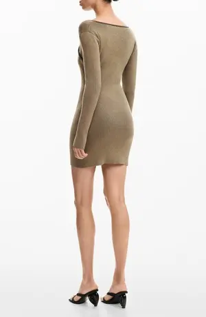 Desigual Ribbed Zip-front Mini Dress
