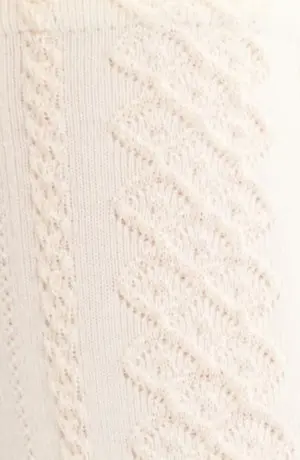 Bp. Cable Knit Crew Socks - Ivory