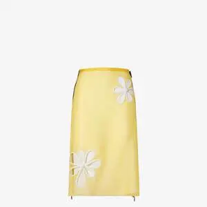 Fendi Straight Midi Skirt - Yellow