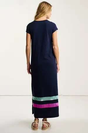 Lisa Todd Cotton T-shirt Dress With Mesh Inserts