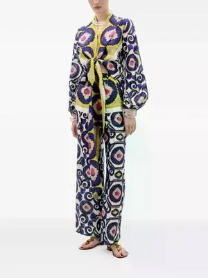 Silvia Tcherassi Honey Tie-front Blouse