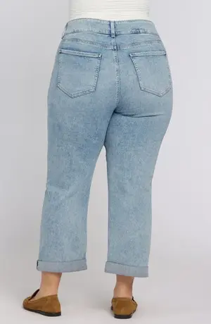NYDJ Bailey High-waist Crop Relaxed Straight-leg Jeans - Keys View
