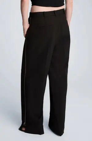 KENNETH COLE High Waist Pintuck Wide Leg Pants