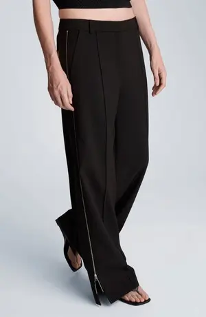 KENNETH COLE High Waist Pintuck Wide Leg Pants