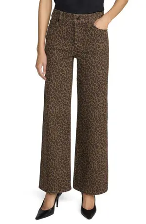 FRAME Le Slim Palazzo High-waist Wide-leg Jeans - Leopard