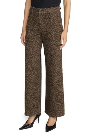 FRAME Le Slim Palazzo High-waist Wide-leg Jeans - Leopard