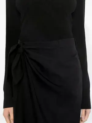 LESS Wool Midi Skirt