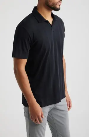 Robert Barakett Portmao Johnny Collar Polo - Black