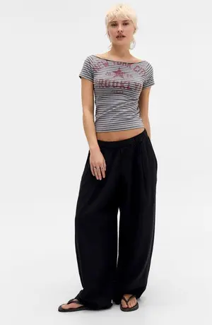BDG URBAN OUTFITTERS Bobbi Pleated Linen Cocoon Pants