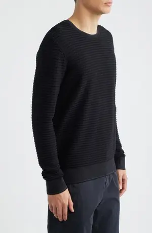 Rag & Bone Harvey Stripe Cotton-blend Sweater - Black
