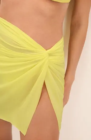 VIX PAULA HERMANNY Karen Cover-up Miniskirt - Lemonade