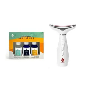 PURSONIC 7-in-1 Facial Therapy Device & Anti-aging Serum Bundle - Multicolor