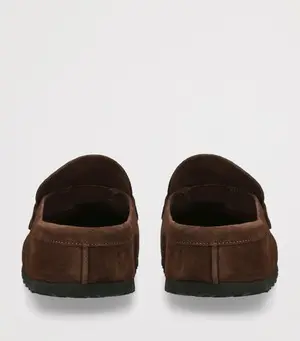 BIRKENSTOCK Suede Naples Wrapped Clogs - Brown