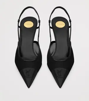 Saint Laurent Renée Slingback Pumps 75