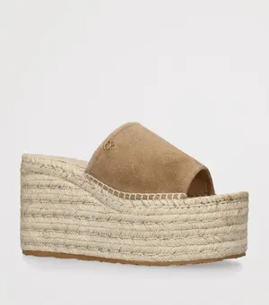 GIANVITO ROSSI Suede Wedge Sandals