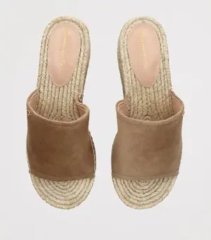 GIANVITO ROSSI Suede Wedge Sandals