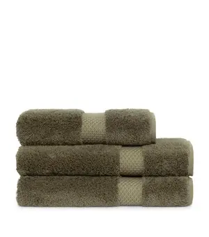 YVES DELORME Toile Hand Towel - Green