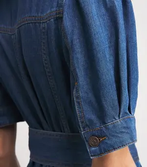 ME+EM Denim Flared Midi Dress