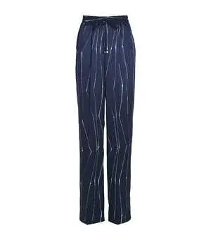 Kiton Silk Wide-leg Trousers