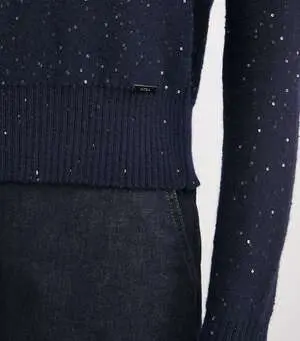 Kiton Cashmere Sequin Sweater