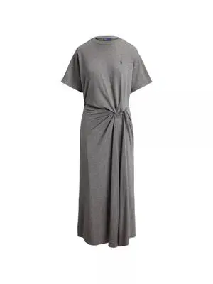 Polo Ralph Lauren Twist-detail T-shirt Dress - Grey