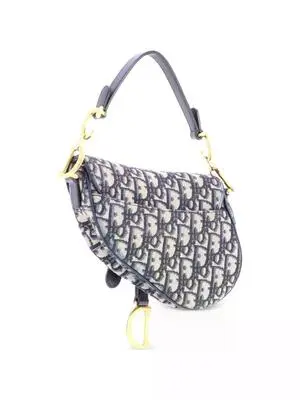 Dior Saddle Handbag Oblique Canvas Mini Shoulder Bag - Blue