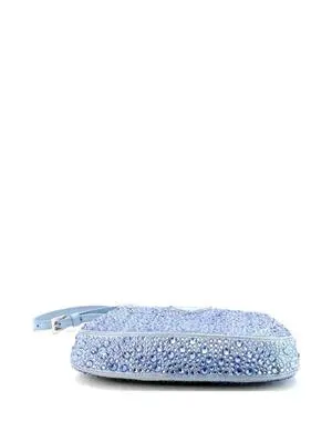 Prada Cleo Shoulder Bag Crystal Embellished Satin