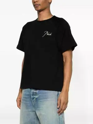Rhude Reglan-shoulder T-shirt - Black