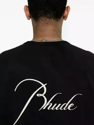 Rhude Reglan-shoulder T-shirt - Black