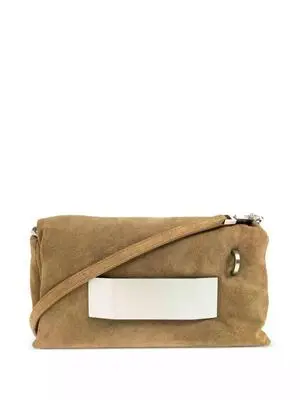 Rick Owens Temple Big Pillow Griffin Metal-plaque Clutch - Brown