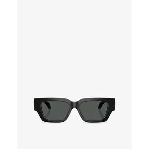 Versace Ve4497u Square-frame Injected Sunglasses - Black