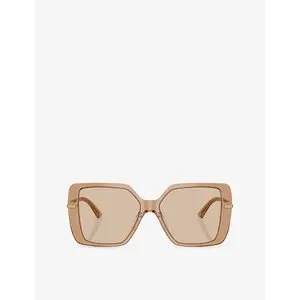 JIMMY CHOO Jc5048ju Square-frame Acetate Sunglasses - Brown