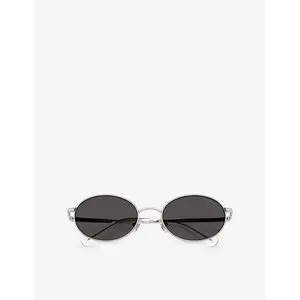 SWAROVSKI Sk7033 Oval-frame Metal Sunglasses - Silver