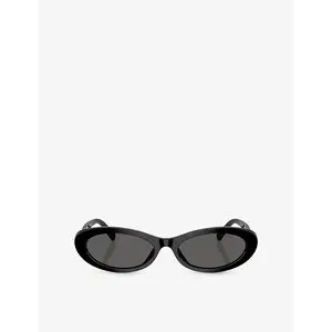 Tiffany & Co. Oval-frame Acetate Sunglasses - Black