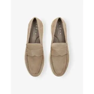 Hogan H668 Suede Loafers - Beige