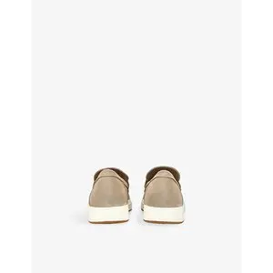 Hogan H668 Suede Loafers - Beige