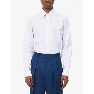 TOM FORD Checked Slim-fit Cotton Shirt - Violet Multicolor
