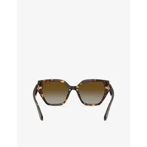 SWAROVSKI Sk6044u Polarised Irregular-frame Acetate Sunglasses - Brown