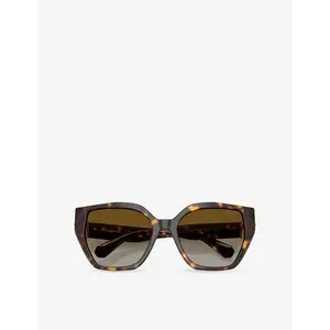 SWAROVSKI Sk6044u Polarised Irregular-frame Acetate Sunglasses - Brown