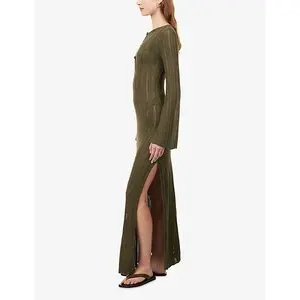 4TH & RECKLESS Evi Beaded Crochet Maxi Dress