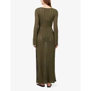 4TH & RECKLESS Evi Beaded Crochet Maxi Dress