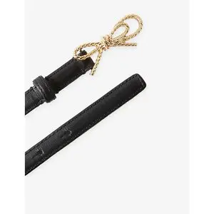 Claudie Pierlot Bow-buckle Slim Leather Belt