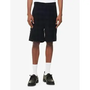 THAMES Cotton-blend Checked Jacquard Shorts