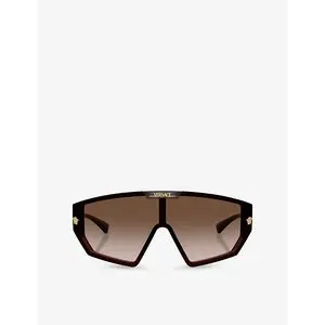 Versace VE4461 Medusa Horizon Irregular-Frame Injected Sunglasses Brown