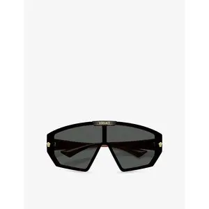 Versace Ve4461 Medusa Horizon Irregular-frame Injected Sunglasses - Brown