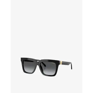 Versace Ve4498 Square-frame Acetate Sunglasses - Black